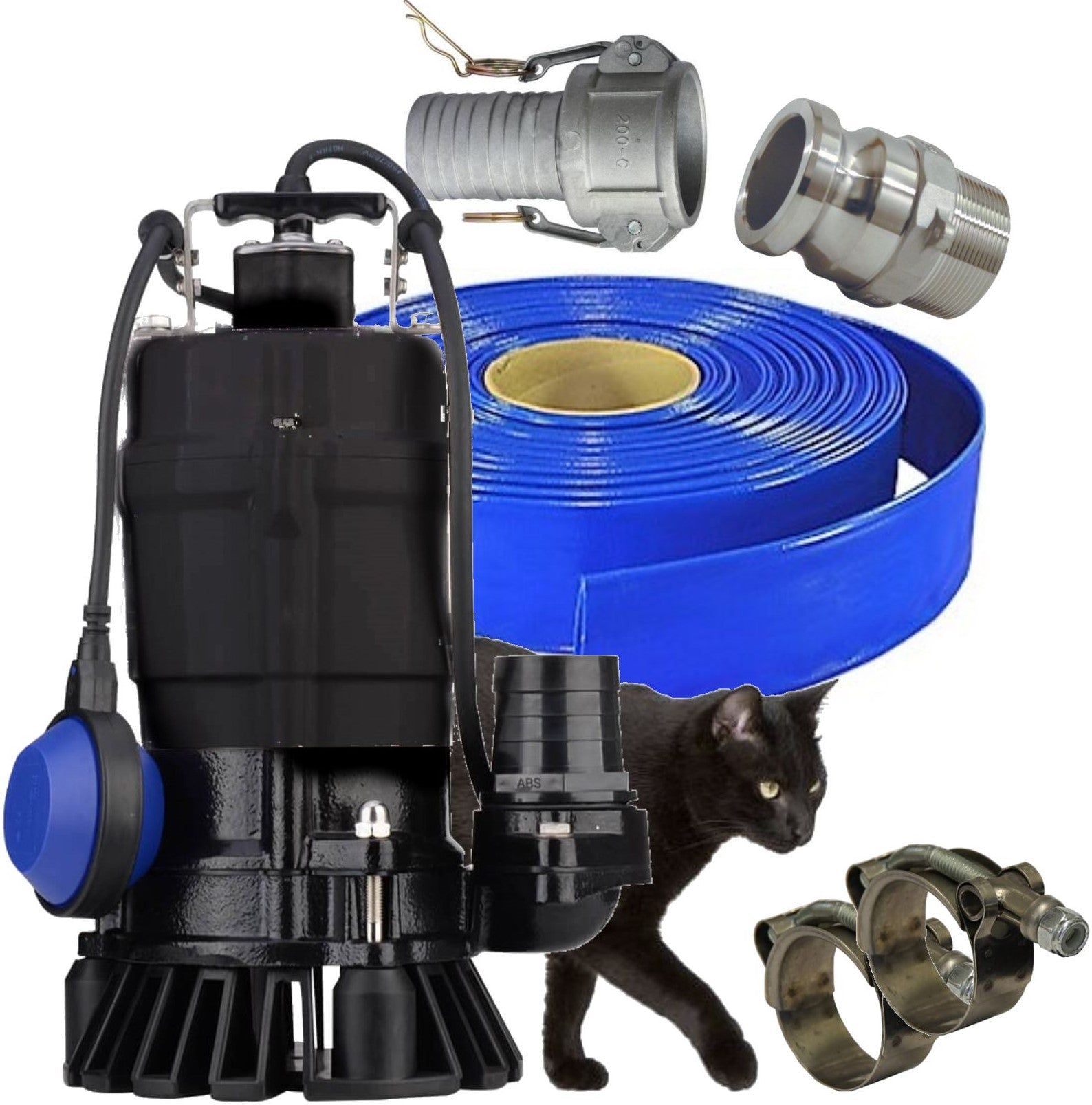 Ketta BlackCat KA-2.75DA heavy duty 2 inch BSP(F) submersible pump wit ...