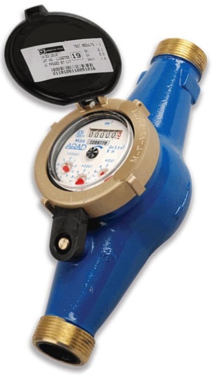 Arad ADM50 MS 50 mm 2 inch BSP(M) water flow meter 300 lpm 10 bar (145 ...