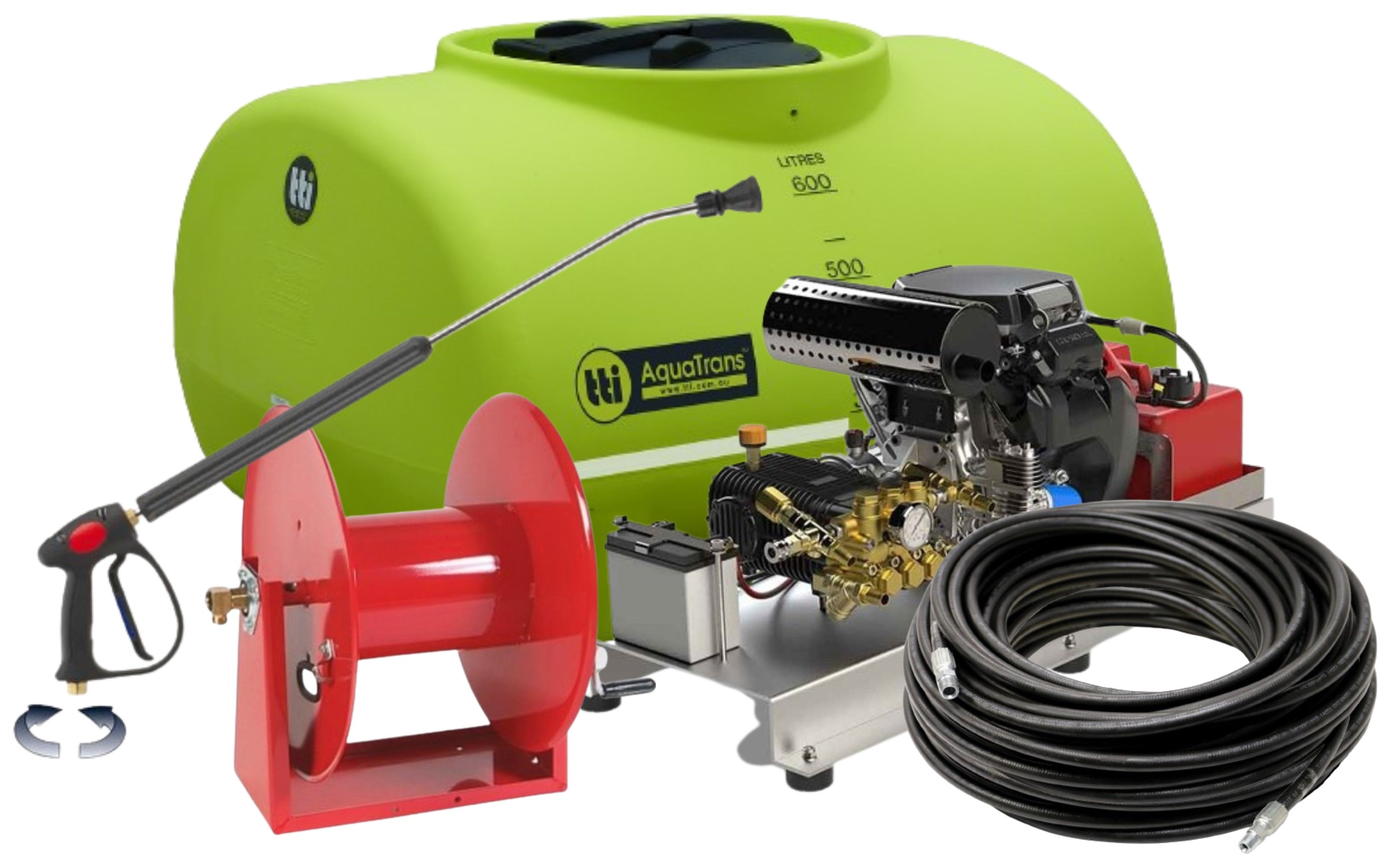 Ketta P600C 600 litre water blaster tank and pump kit with 30 m hose a ...