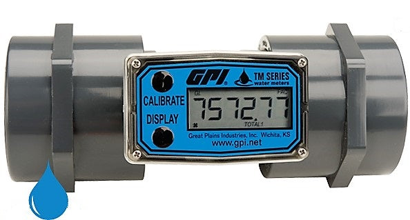 GPI TM200-B digital turbine flow meter with 2 inch BSPP(F) 76 to 760 l ...