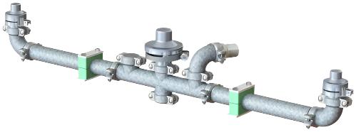 T-Rex SBK080 water truck spray bar kit with 3 x air operated nozzles 2 ...