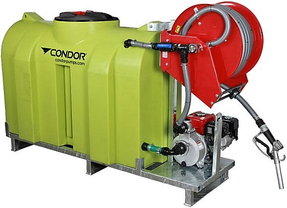 Ketta 550 litre Slimline Tank liquid dispensing kit with forklift skid ...