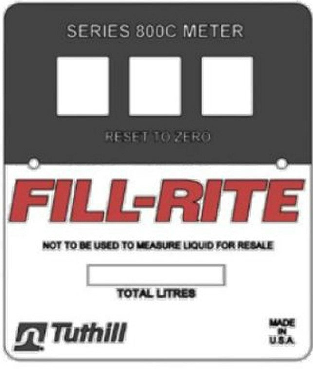 Fill Rite 800G0241 replacement face plate for 807CL1X418 litre counter ...