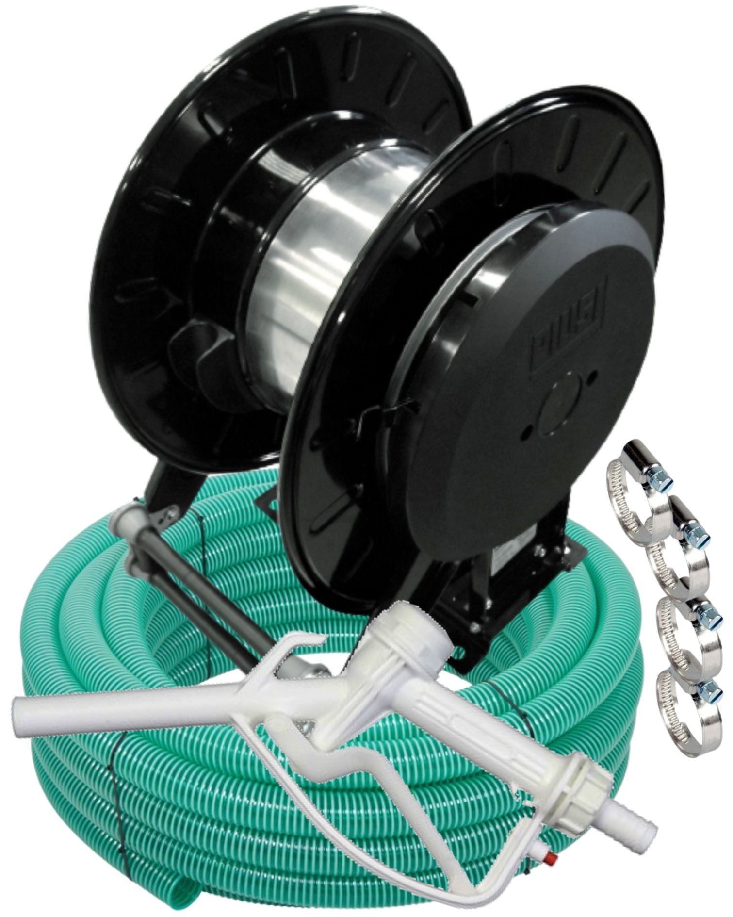 Ketta XL retractable hose reel kit with 10 m x 25 mm (1 inch) green SD ...