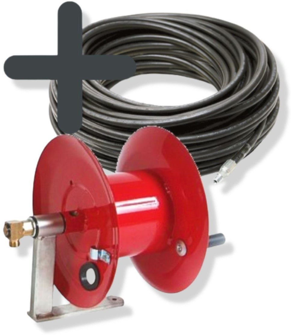 Sauro Rossi Magnum Mini hose reel with 20 m x 10 mm (3/8 inch) water b ...