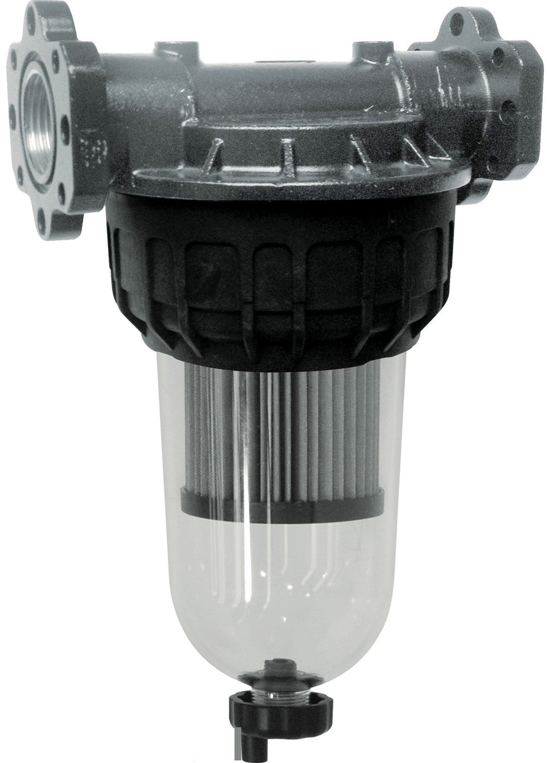 Piusi Clear Captor 1 inch BSP(F) clear bowl fuel filter with steel mes ...