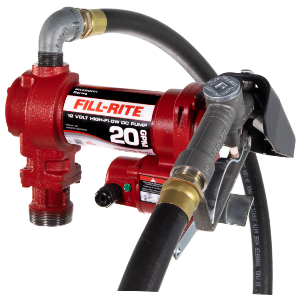 Fill Rite FR4210HE 12v petrol and diesel fuel pump with 3.6 m hose and ...