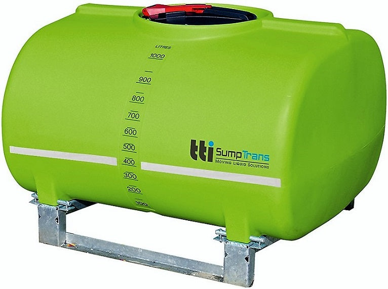 TTi 1000 litre SumpTrans tank with galvanised steel skid frame 1430 x ...